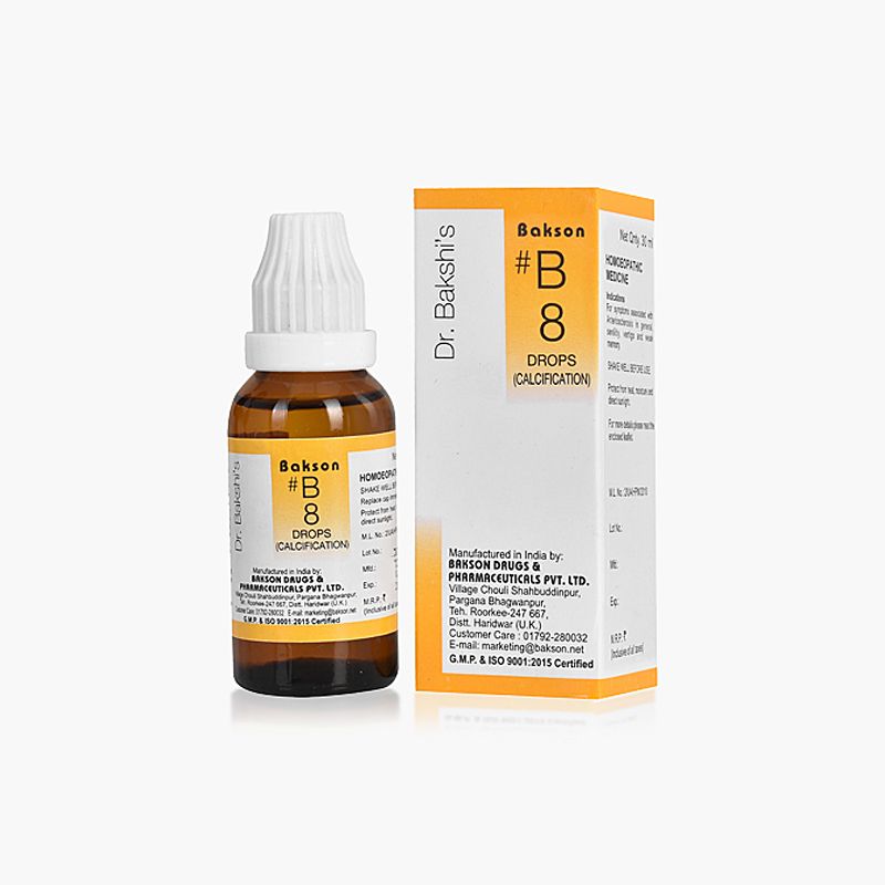 Bakson Homeopathic B08 Drop (30ml) for Restores Cell Elasticity ...