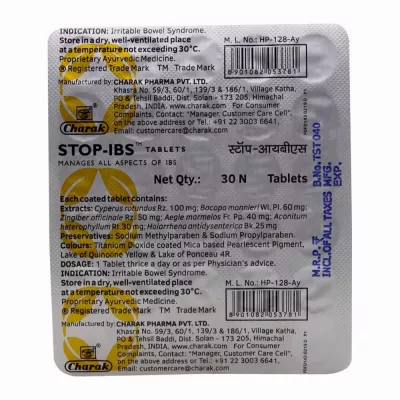 Charak Stop IBS (30 Tablets) For Arthritis, Cough, Anxiety, Irritable Bowel Syndrome (IBS) – The ...